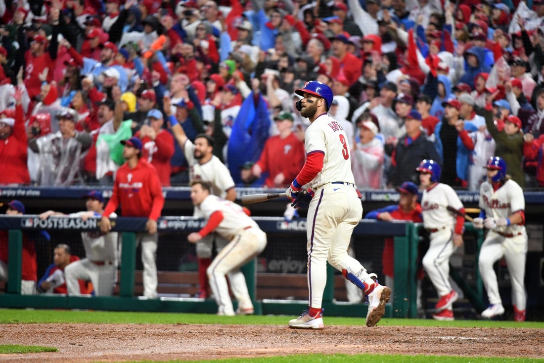 MLB: Bryce Harper's late HR sends Phillies past Padres, into World Series
