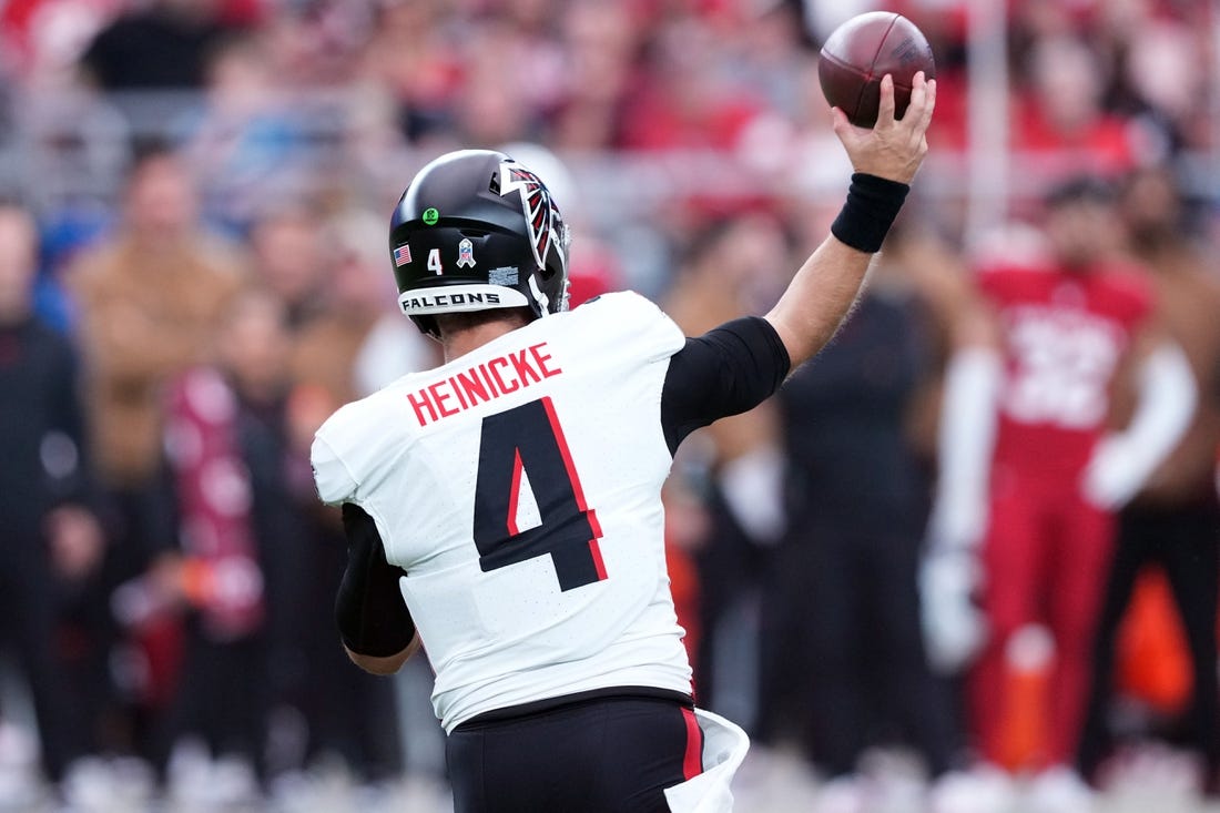 NFL: Falcons backup QB Taylor Heinicke to start over Desmond Ridder