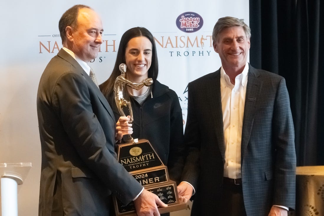 WNCAAB: Caitlin Clark wins second consecutive Naismith Award